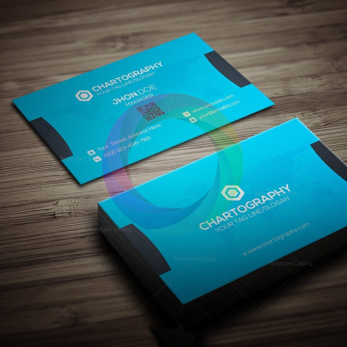 Cartography Business Card Template - Template Paradise | Graphic ...