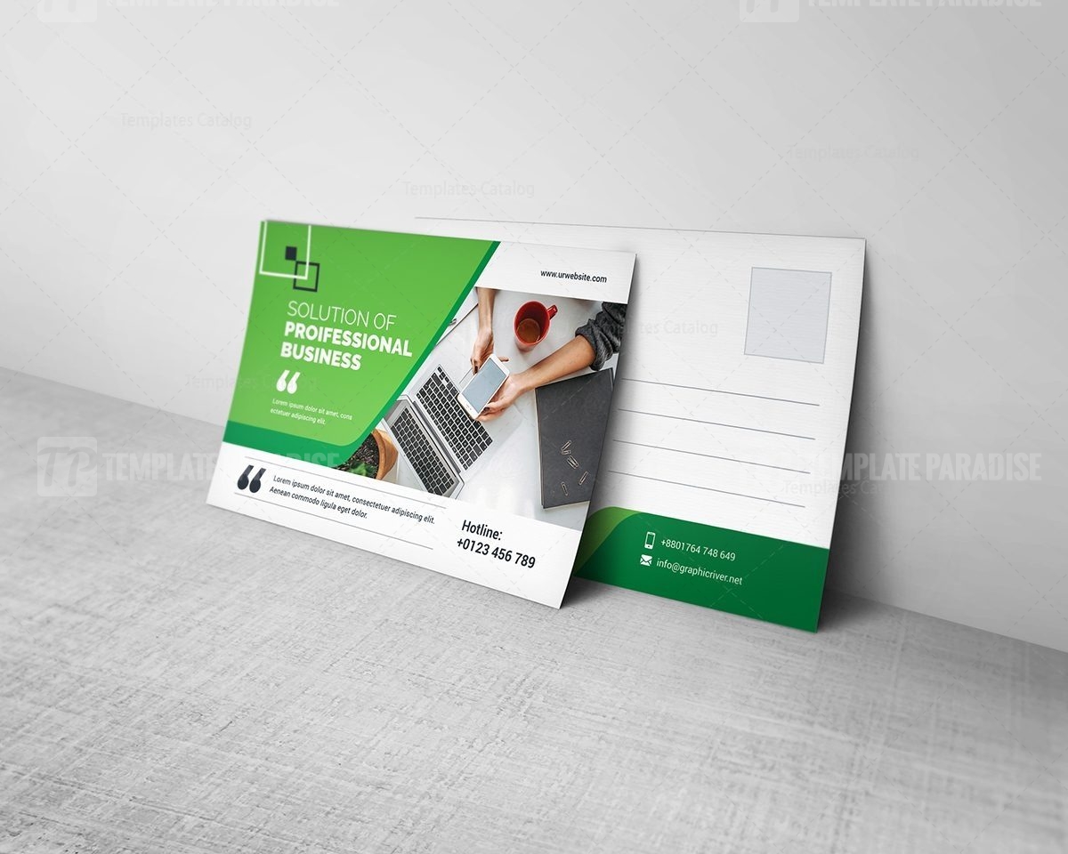 Classy Postcard Template - Template Paradise | Graphic Templates Store