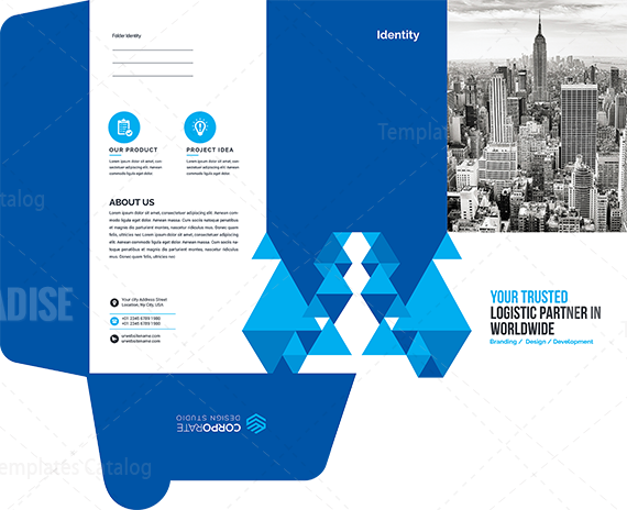 Corporate Folder Template - Template Paradise | Graphic Templates Store