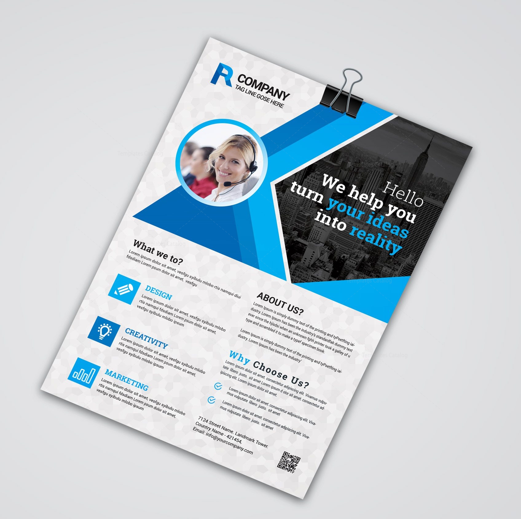 Corporate Print Flyer Design - Template Paradise | Graphic Templates Store