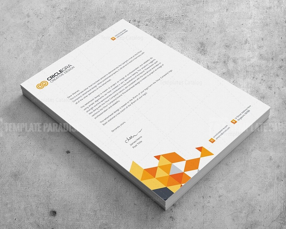 Elegant Corporate PSD Letterhead Templates - Template Paradise ...