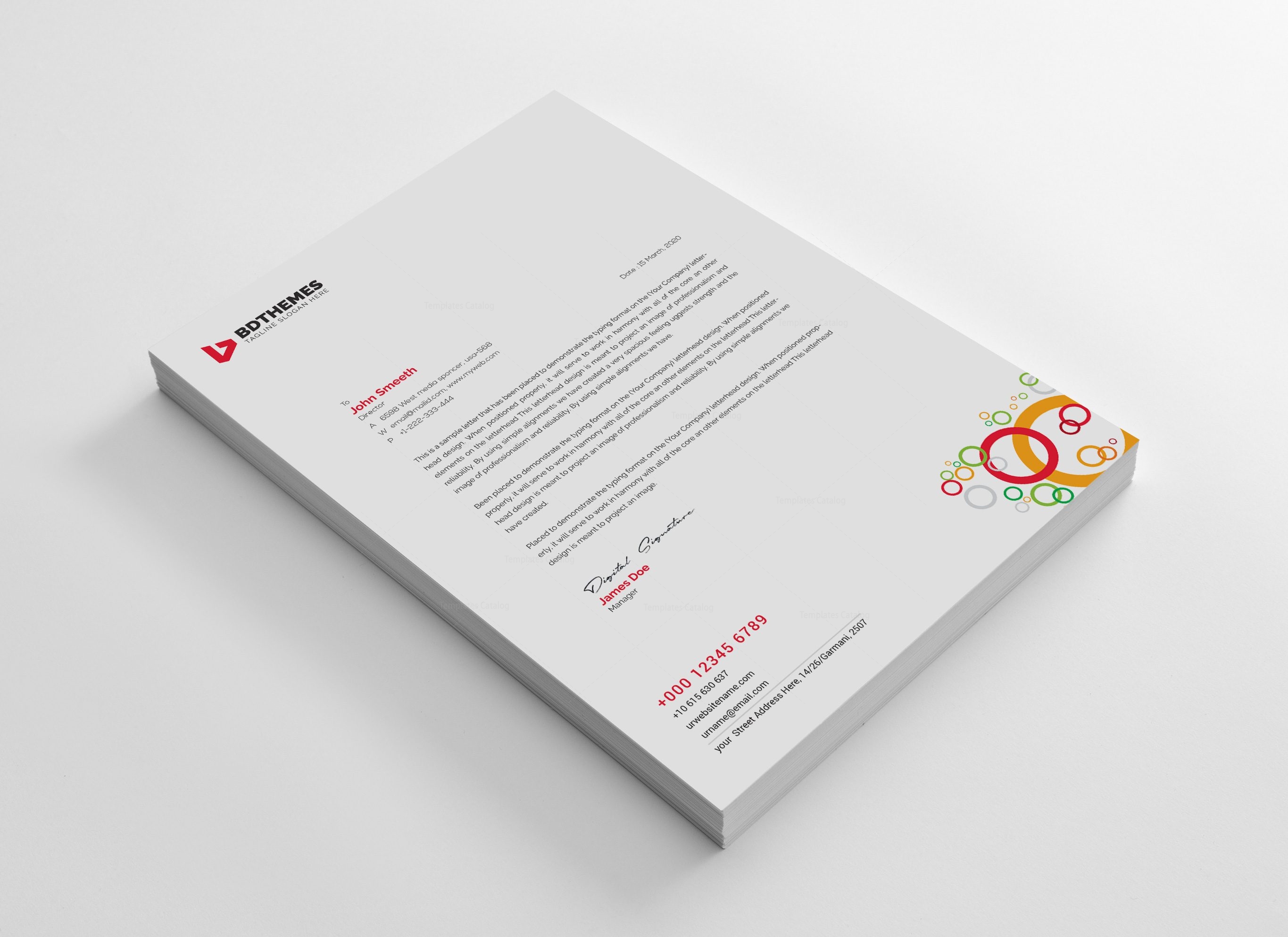 Health Letterhead Design Template - Template Paradise | Graphic ...
