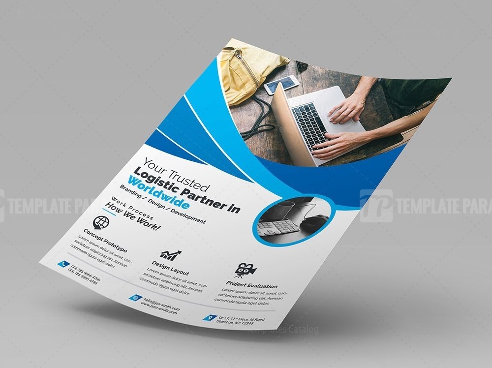 Moon Corporate Flyer Template - Template Paradise | Graphic Templates Store