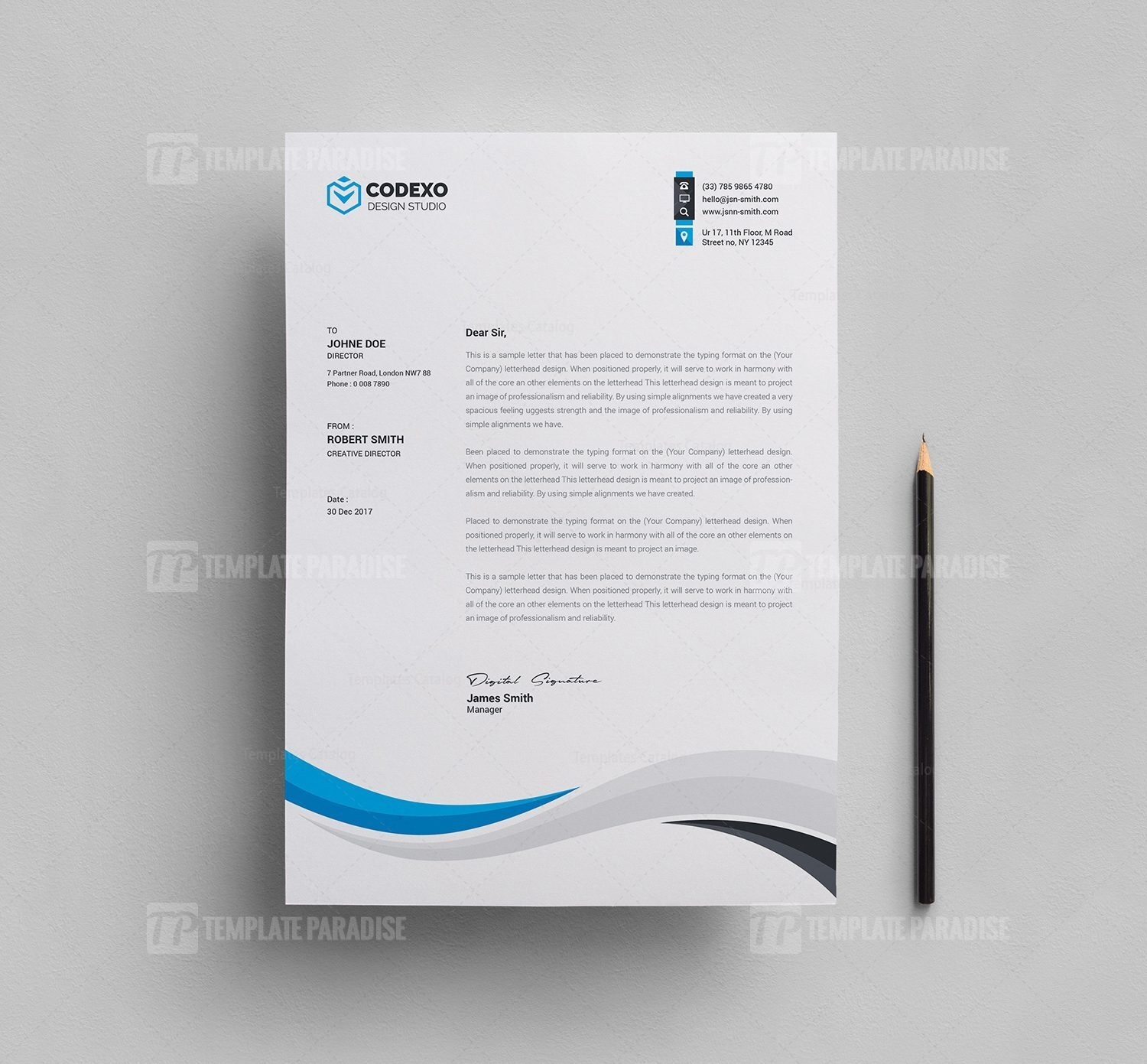 Perfect Letterhead Template - Template Paradise | Graphic Templates Store