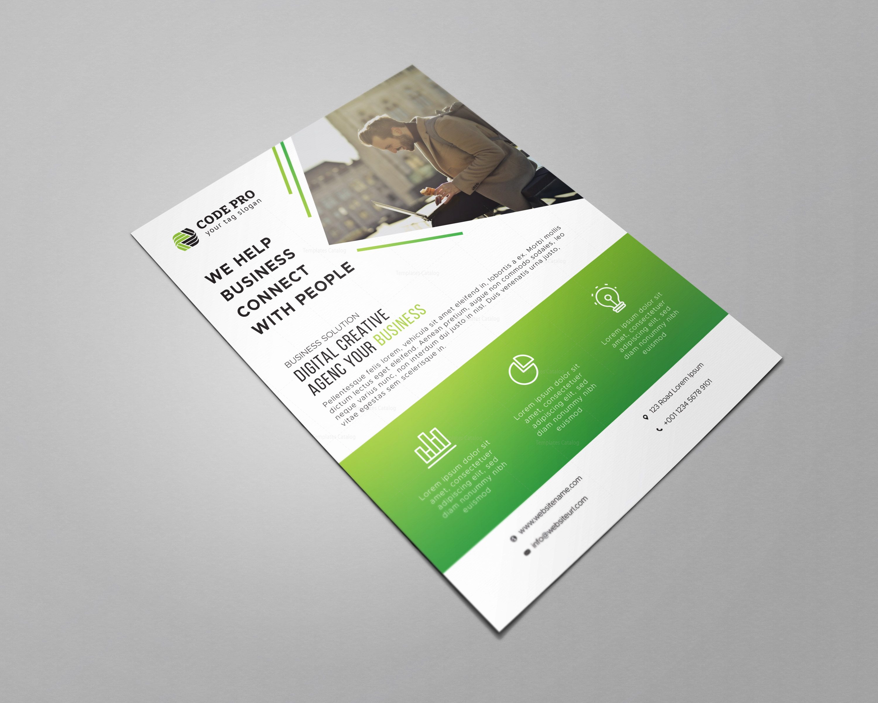 Print Classy Flyer Design - Template Paradise | Graphic Templates Store