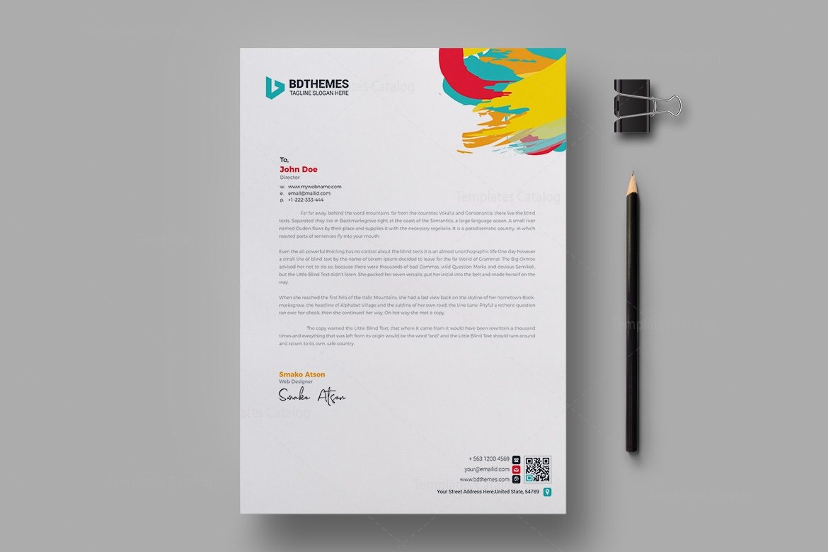 Retail Letterhead Design Template - Template Paradise | Graphic ...