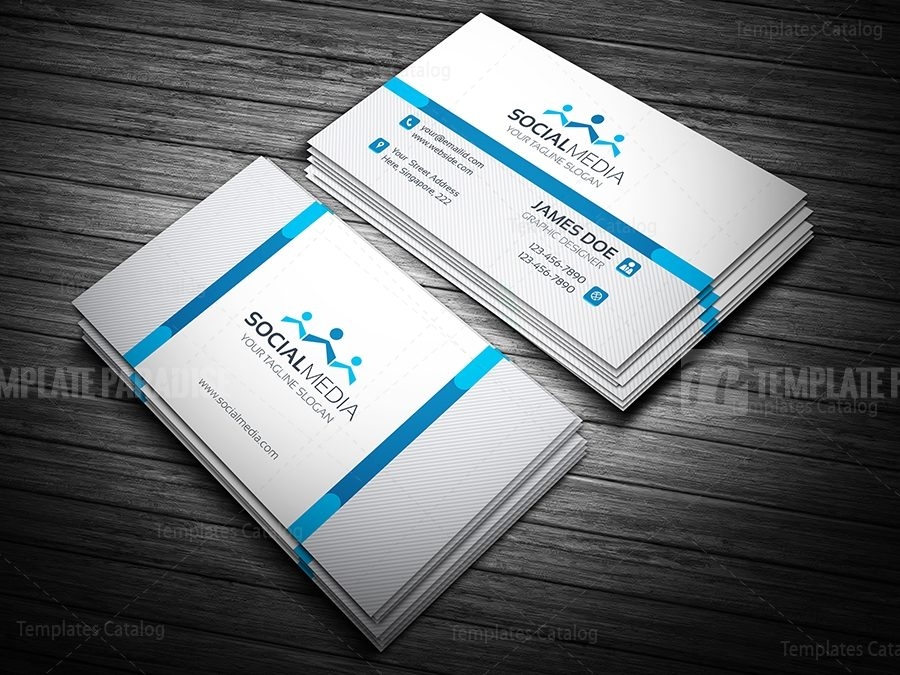 Social Media Business Card Template - Template Paradise | Graphic ...
