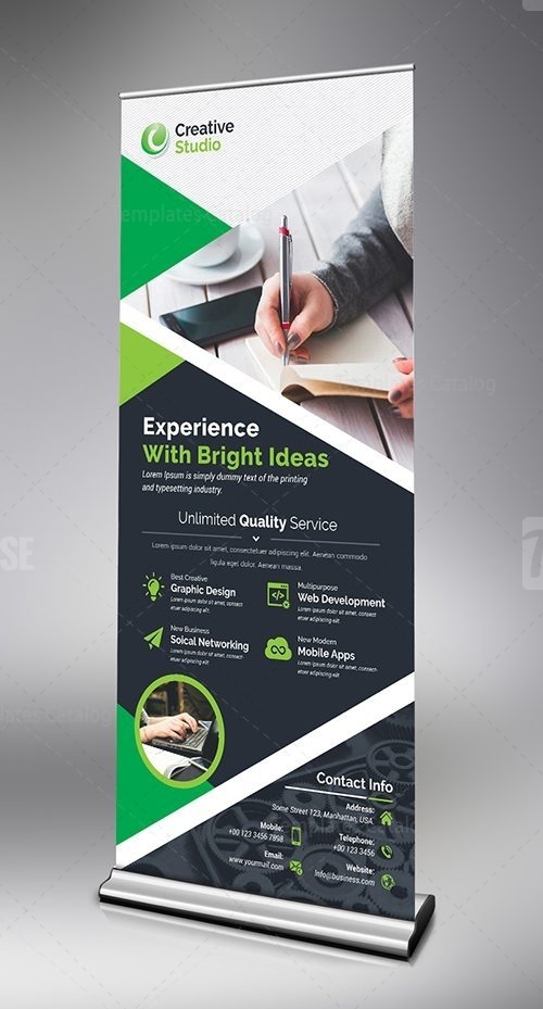 Store Roll Up Banner Template - Template Paradise | Graphic Templates Store