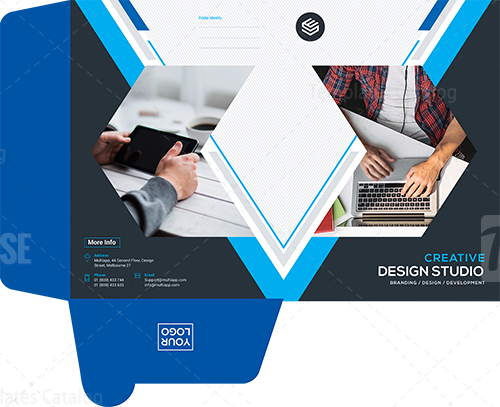 Stripe Presentation Folder Template - Template Paradise | Graphic ...