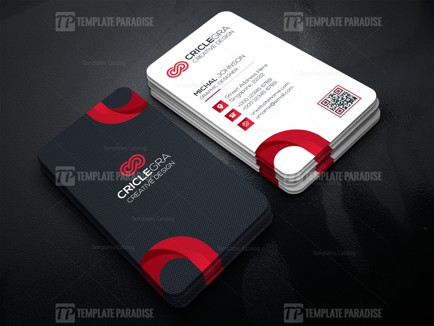 Stylish Technology Business Card Design - Template Paradise | Graphic ...