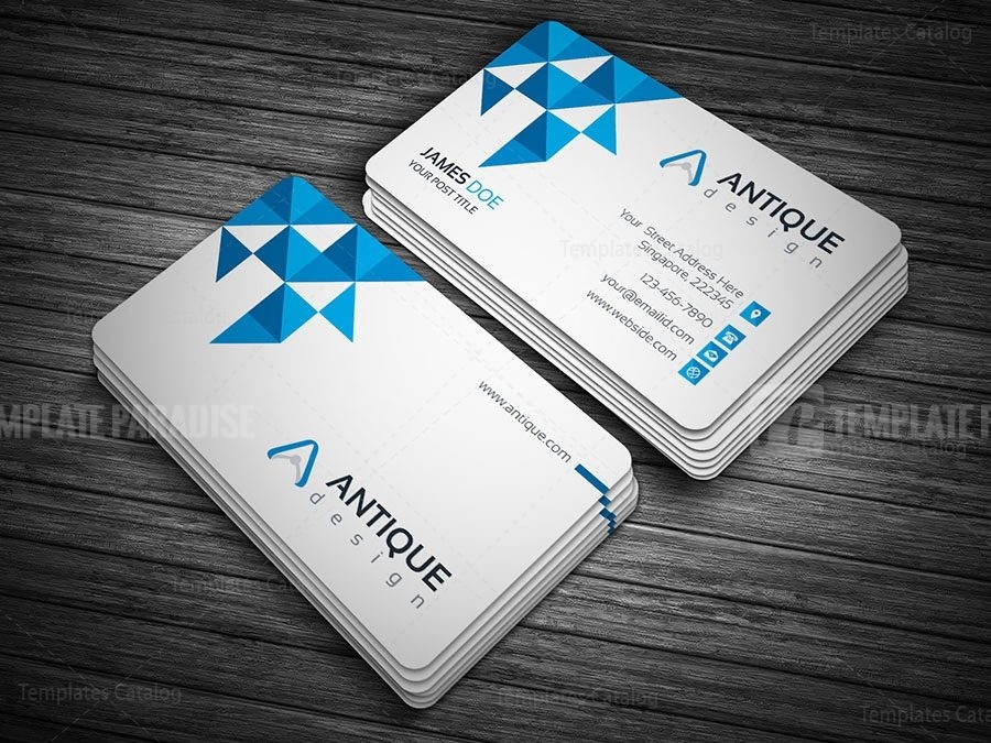 Stylish White Visiting Card Template - Template Paradise | Graphic ...