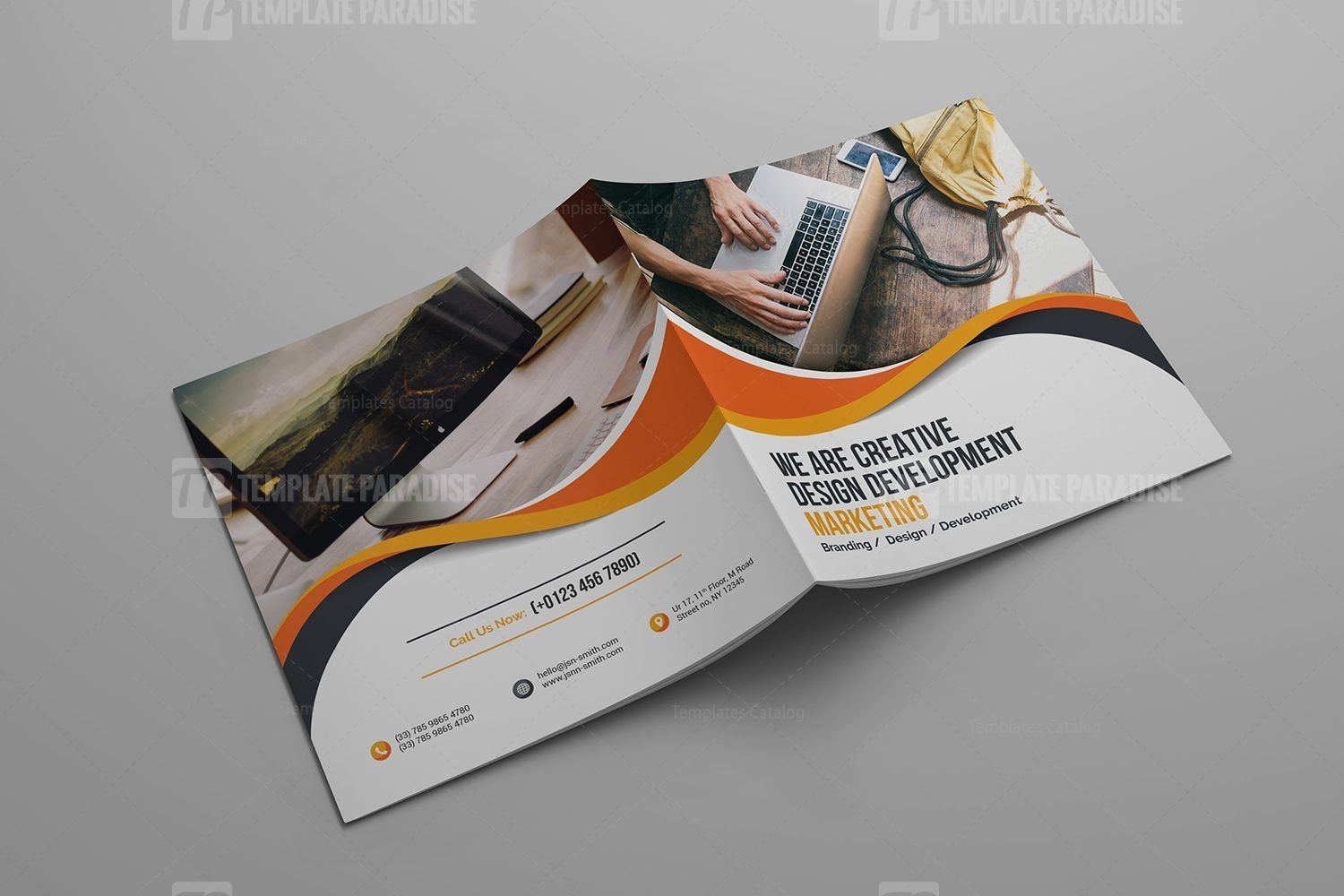 Technology Company Brochure Template - Template Paradise | Graphic ...